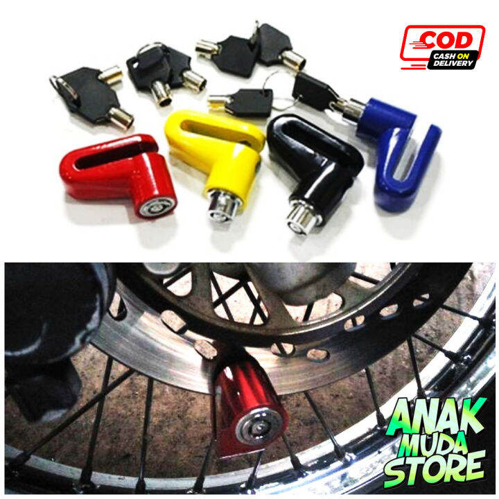 Kunci Gembok Rem Cakram Sepeda Motor - Kunci Disk Disc Brake Cakram ...