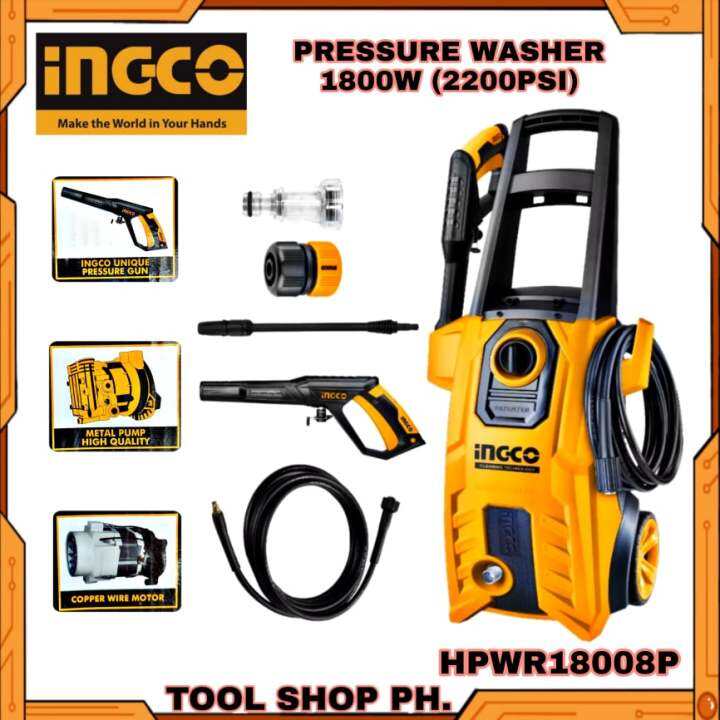 INGCO Pressure Washer 1800W (HPWR18008P) | Lazada PH
