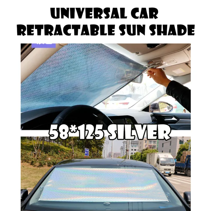 Universal Car Retractable Curtain Rear Window Roller Sun Shade ...