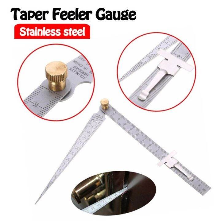 MKR Stainless Steel Gap Taper Gauge Depth Ruler Set | Lazada