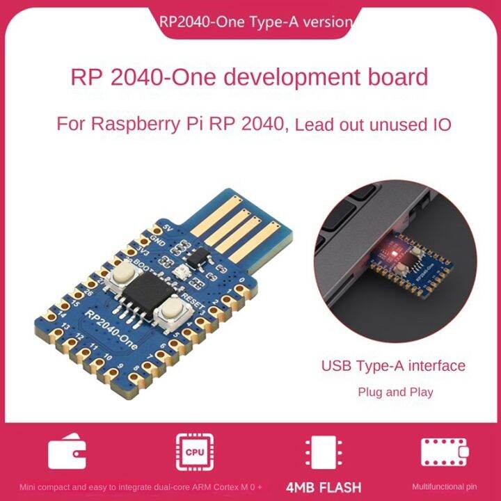 Waveshare RP2040-One Development Board Type-A Version 4MB Flash for Raspberry Pi Microcontroller ...