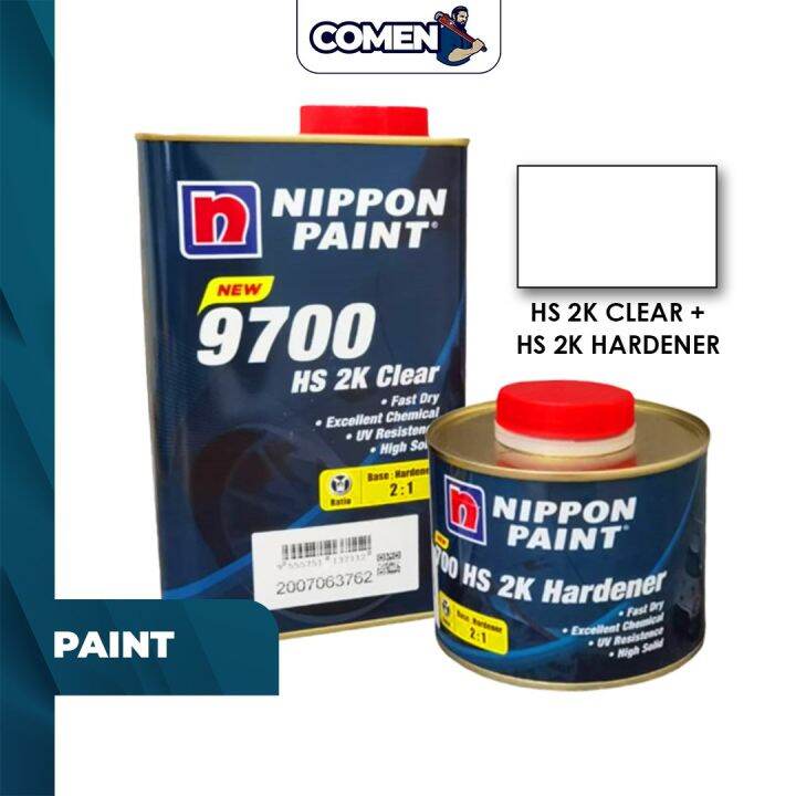 NIPPON PAINT 9700 High Solid 2K Clear 2:1 Base & Hardener Automotive Top Coat Clear Base Coat ...