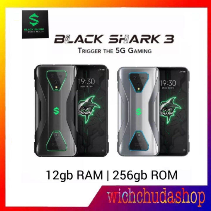 【Global ROM】Original ใช้ Xiaomi BlackShark 3 โทรศัพท์สำหรับเล่นเกม 12+256GB Snapdragon 855 ที่ ...
