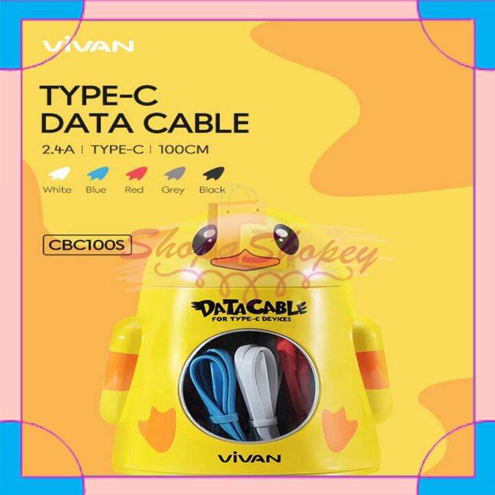 VIVAN CBC100S Kabel Data Type C Fast Charging 2.4A Data Cable 2.4A ...