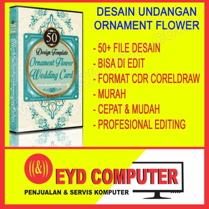 DESAIN UNDANGAN FLOWER KOLEKSI TEMPLATE DESIGN GRAFIS MOTIF BUNGA ...