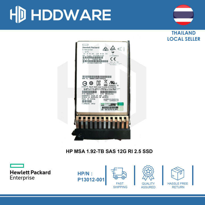 HP MSA 1.92-TB SAS 12G RI 2.5 SSD // P13012-001 // R0Q37A | Lazada.co.th