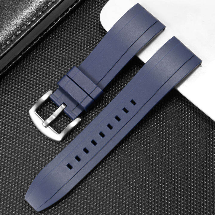คุณภาพนาฬิกายางซิลิโคน18mm 20mm 22mm 24mm Sport Watchband สีดำสีเขียว