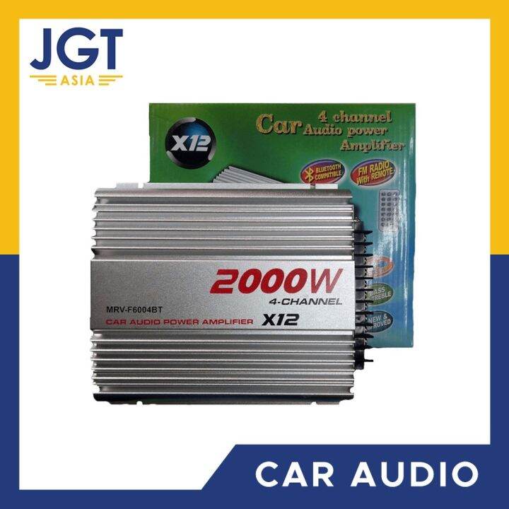 X12 MRV-F6004BT 4 Channel 2000 watts Car Audio Power Amplifier w/ Bluetooth | Lazada PH