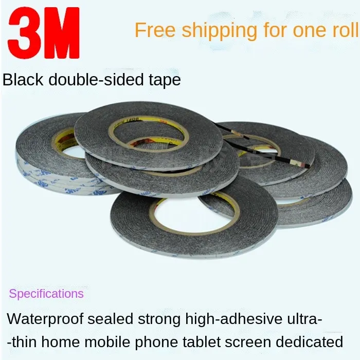 50meters/roll Mobile Phone Repair Double Side Tape Black 3M Sticker ...