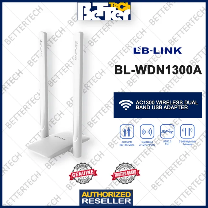 LBLINK BL-WDN1300A AC1300 Dual Band DUAL ANTENNA HIGH GAIN WiFi USB ...