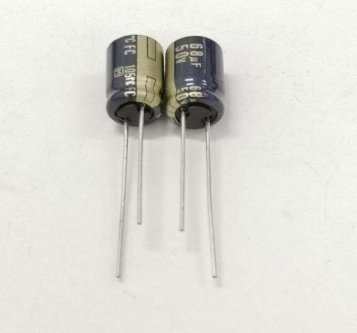 5PCS Panasonic, 68uF 50V 105°C, Radial Capacitor, 8mm x 12.5mm | Lazada