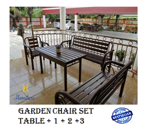 Garden Chair Set 1+2+3+Table / Outdoor Chair / Kerusi Taman / Kerusi ...
