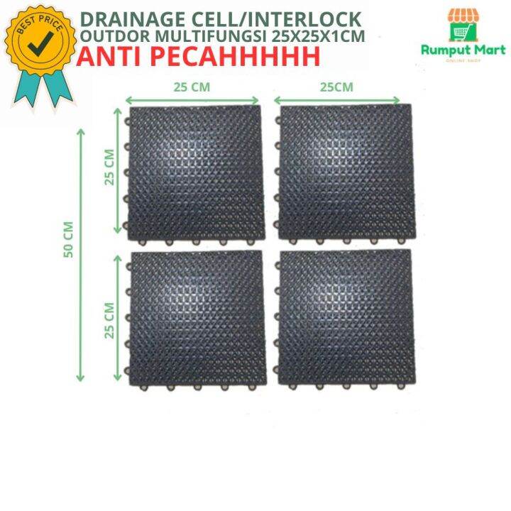 Drainase cell Drainage cell Drain cell Resapan rumput sintetis 25cm x ...