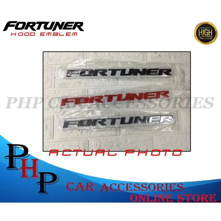 TOYOTA FORTUNER Hood Emblem Big | Lazada PH