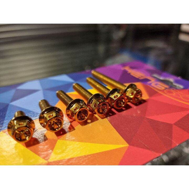 HENG BOLT FLOWER TYPE WHITE GOLD FINE THREAD m6x15, 20, 25, 30, 35, 45 ...