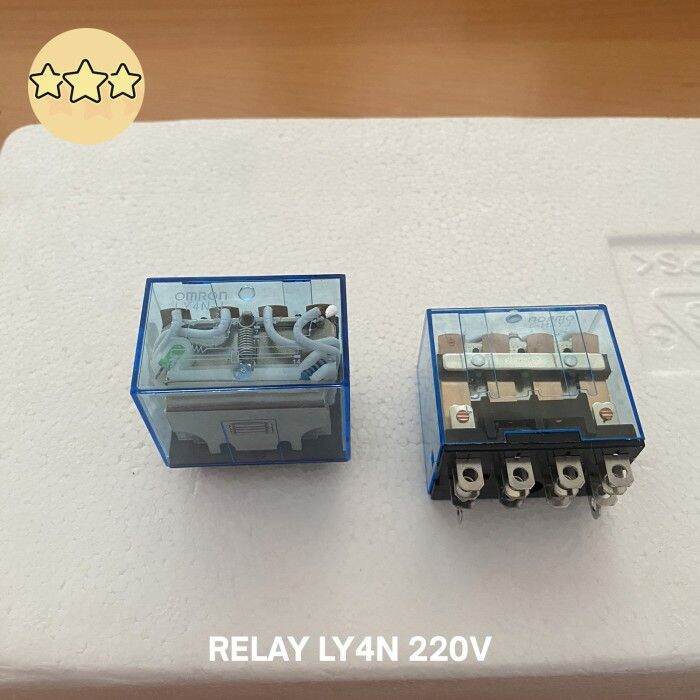 RELAY OMRON LY4N LY4N-J 220V LY 4N 220VAC LY4 LY-4N J 220 VAC LY4NJ AC ...