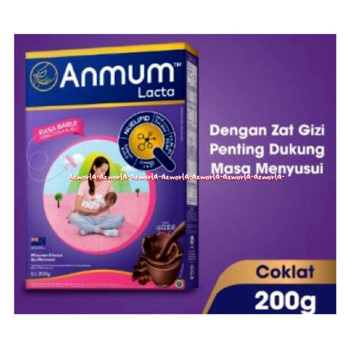 Anmum Lacta Rasa Cokelat 200gr Susu Ibu Menyusui Rasa Coklat Chocolate ...