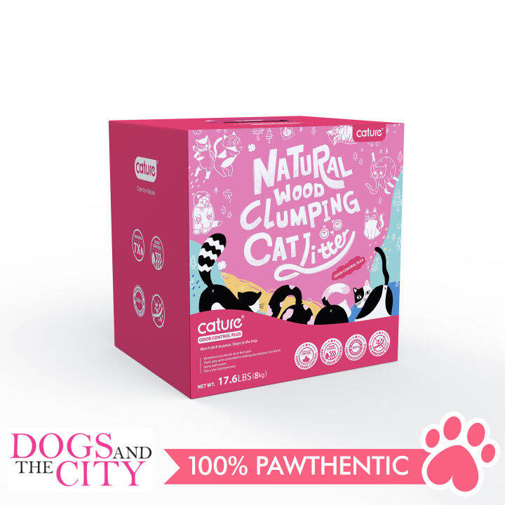 Cature Natural Wood Clumping Cat Litter Odor Control Plus 20L | Lazada PH
