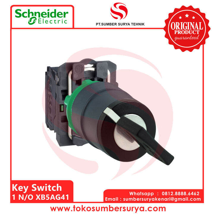 Key Switch Warna Hitam Saklar Listrik ON OFF SNI XB5AG41 Asli Ori ...