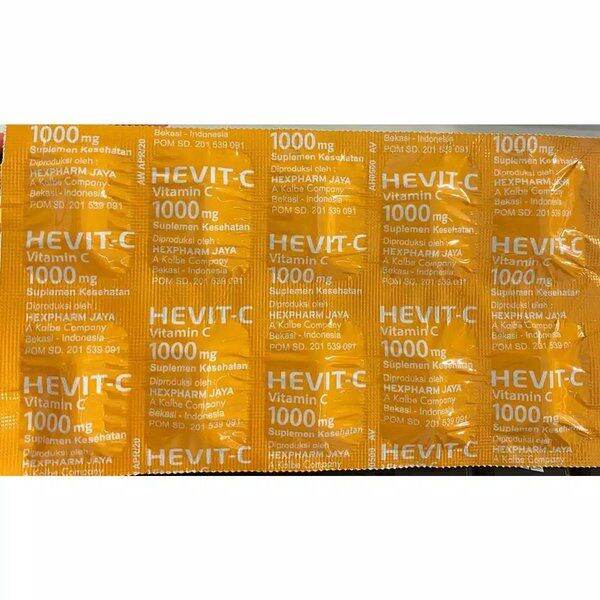 HEVIT - C VITAMIN C 1000 MG IISI 10 TABLET / PER STRIP | Lazada Indonesia