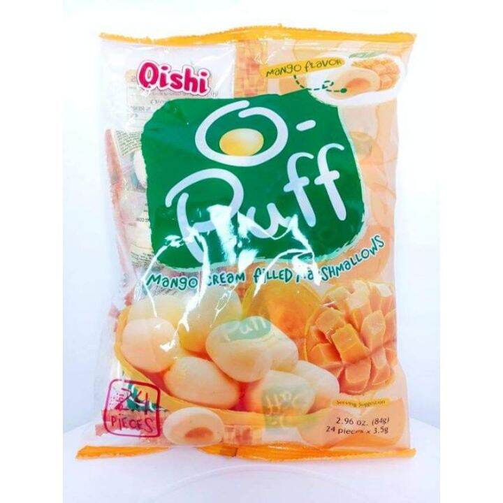 Oishi O Puff Mango Cream Filled Marshmallows 84g 24pcs | Lazada PH
