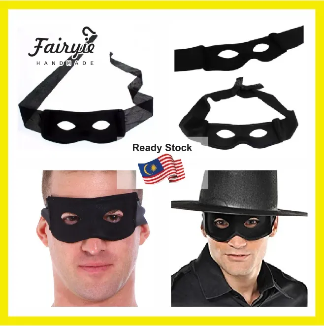 ⚡READY STOCK⚡ Party Mask Malaysia Black Zorro Mask Masquerade Mask ...