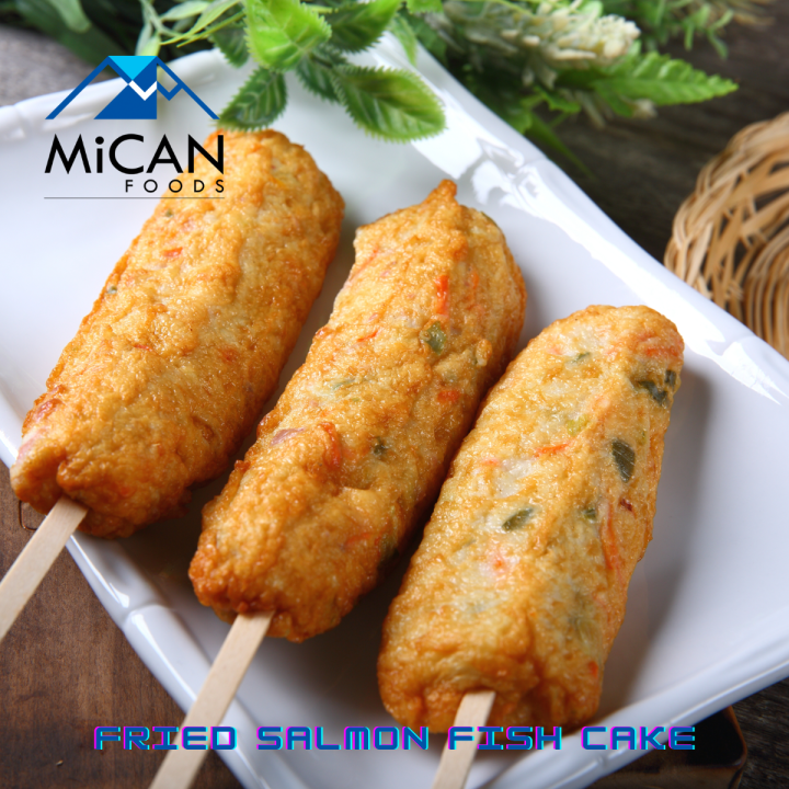 MiCAN FOODS Fried Salmon Fish Cake (250 g / pkt, Frozen Seafood ...