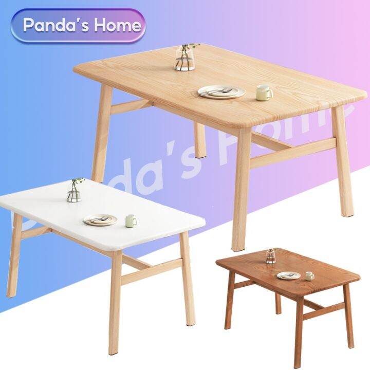 【Solid wood】Dining table Nordic table solid wood dining table family ...