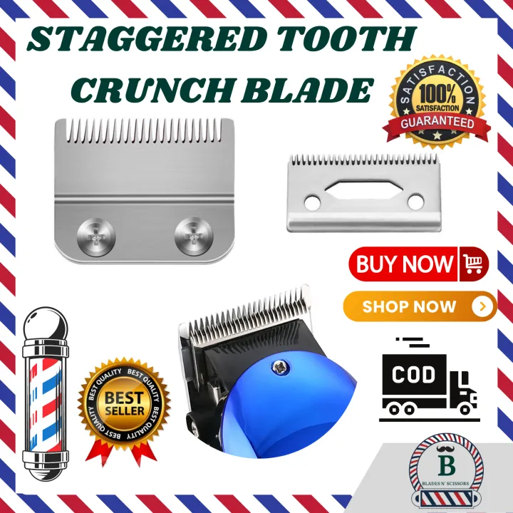 [BNS] Staggered Tooth Crunch Blade | 2 Hole Clipper Blade | Barber ...