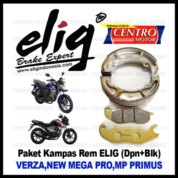 ELIG PAKET KAMPAS REM VERZA. EM053+SCM H18.KAMPAS REM DEPAN+BLK BAHAN ...