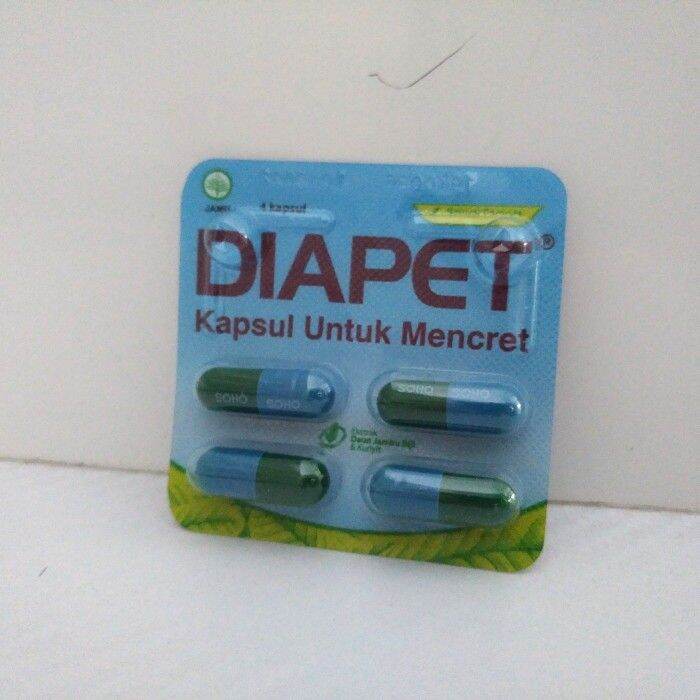 Diapet strip isi 4 tablet obat mencret diare herbal dewasa | Lazada ...