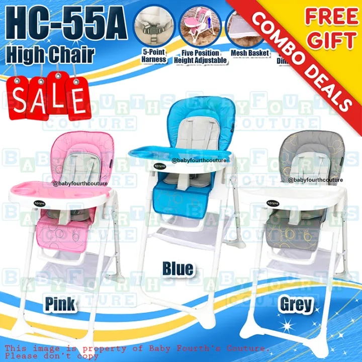 Apruva High Chair for Baby Chaise Deluxe HC-55A 3 reclining position ...