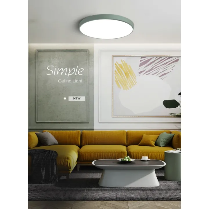 Nordic Ceiling Light Ultra-thin LED Mordern Simple Lamp Round For ...