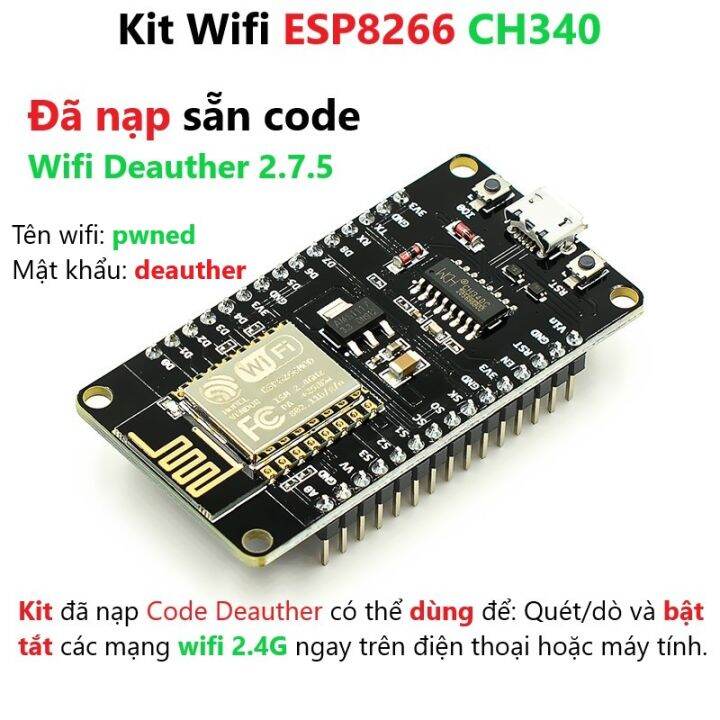 [Đã Nạp Code] Kít RF thu phát wifi ESP8266 NodeMCU Lua V3 CH340, D1 Mini, ESP-12F, ESP8266-01 ...