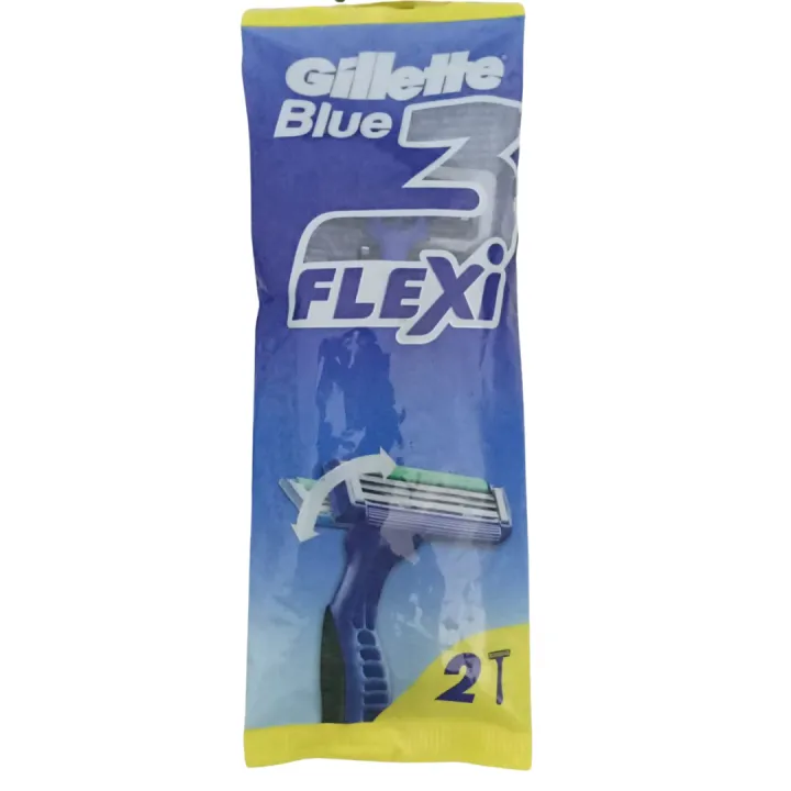 Gillette Blue 3 Flexi Disposable Razor for Men (2 pcs/pack) | Lazada PH