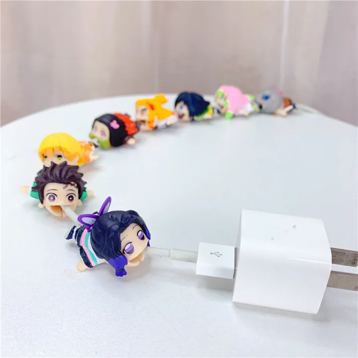 SWRFH สาย Usb,Kamado Nezuko Kamado Tanjirou Kimetsu No Yaiba ตัวป้องกัน ...