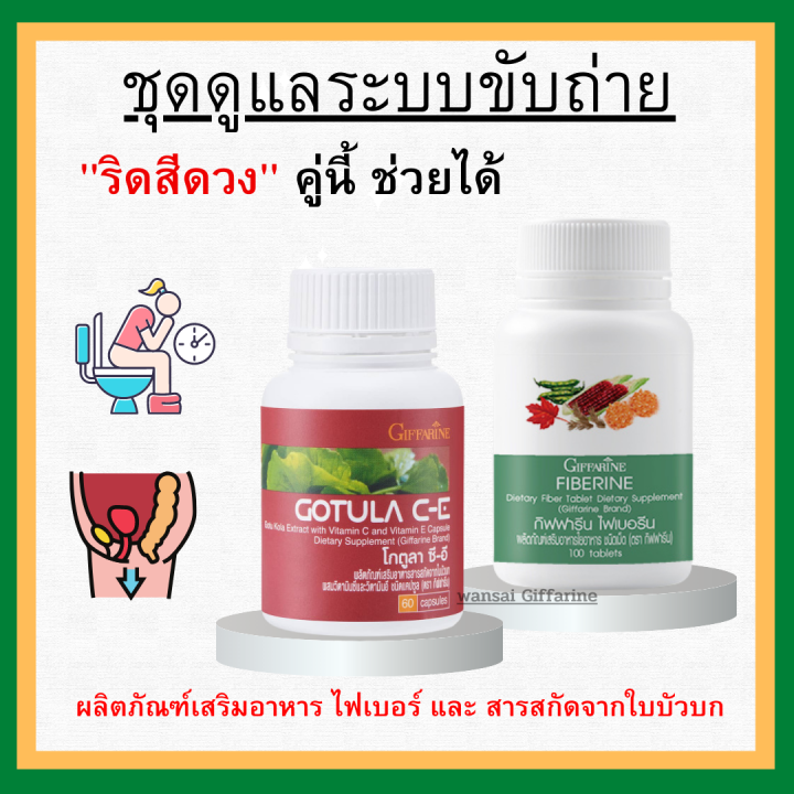 (ส่งฟรี) ชุดอาหารเสริม ริดสีดวง สารสกัดจากใบบัวบก และ ไฟเบอร์ GOTURA C ...
