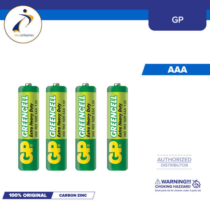 GP Greencell Carbon Zinc AAA Batteries Pack of 4 | Lazada PH
