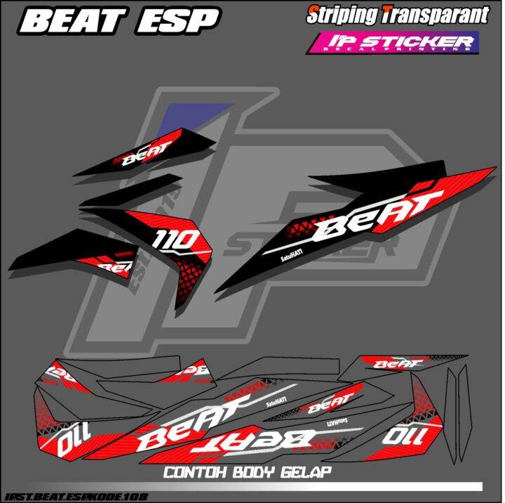 BEAT ESP(COD) STIKER STRIPING MOTOR HONDA BEAT ESP- STIKER LIST GRAFIK ...