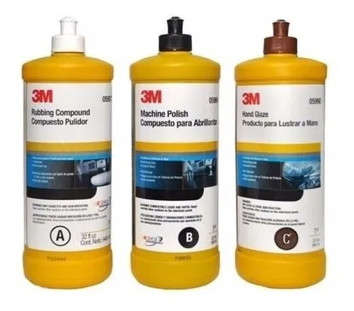 3M RUBBING COMPOUND 5973, 3M MACHINE POLISH 5996 AND 3M HAND GLAZE 5990 | Lazada PH