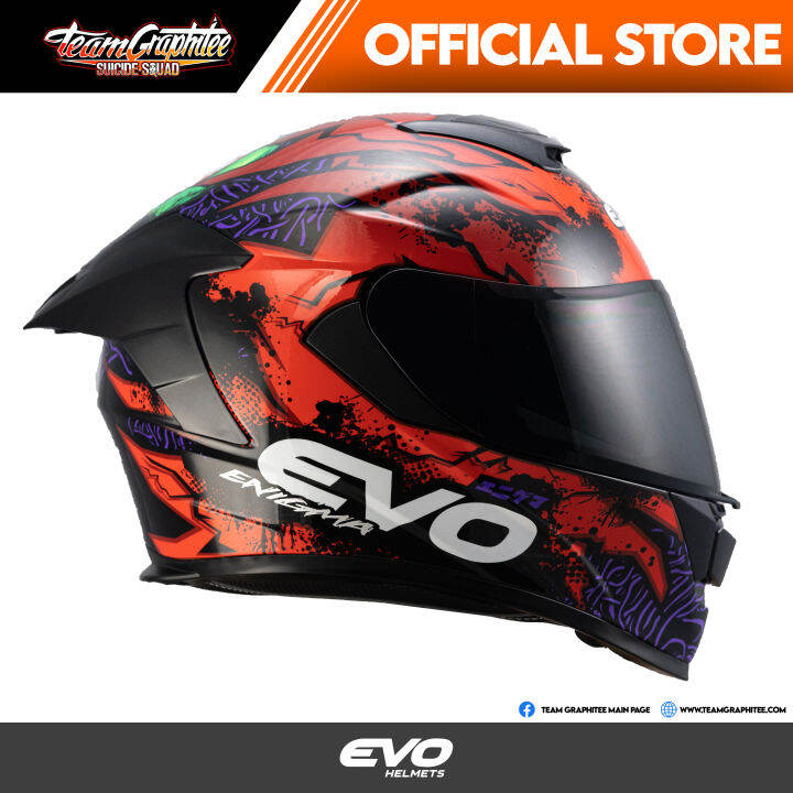 EVO GT PRO ENIGMA GLOSSY RED FULL FACE DUAL VISOR | Lazada PH