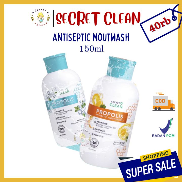 Secret Clean Propolis Antiseptic Mouthwash 150ml | Lazada Indonesia