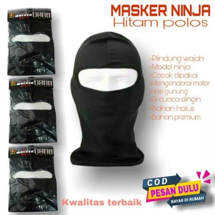 cod cod promo buff masker full face model ninja| buff ninja hitam polos ...