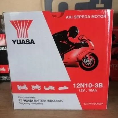 Aki Motor Vespa Excel Vespa PX YUASA 12N10-3B 12 volt 10ah Accu basah | Lazada Indonesia