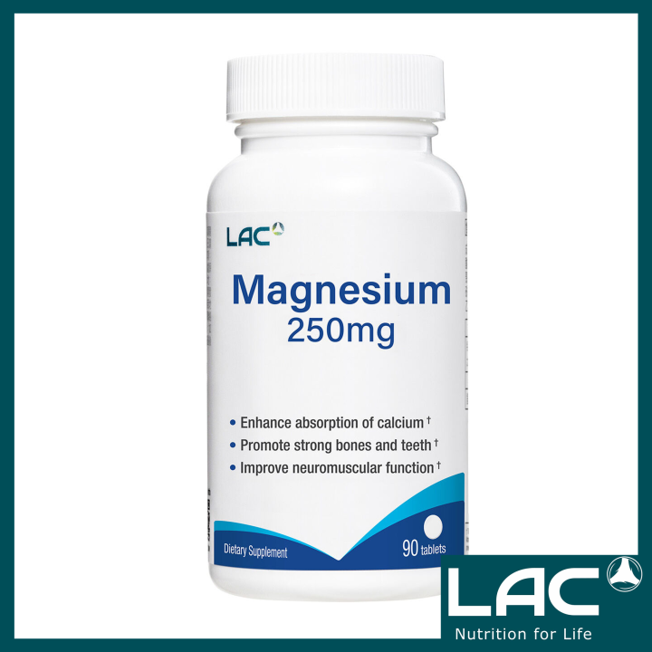 LAC Magnesium 250mg 90 TABS ( best by: August 2025) | Lazada PH