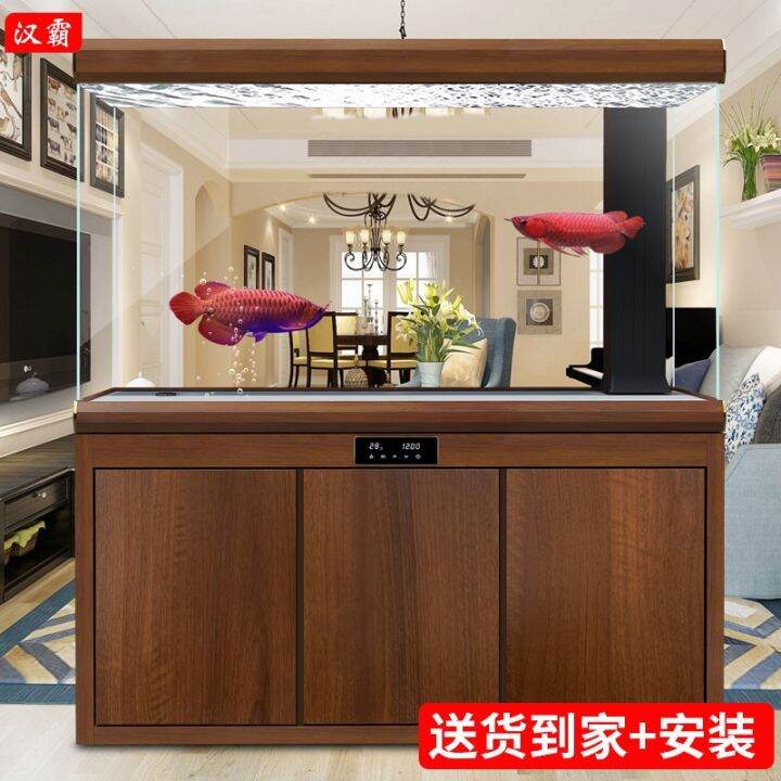 Han the super white glass fish tank sitting room on the big screen ...