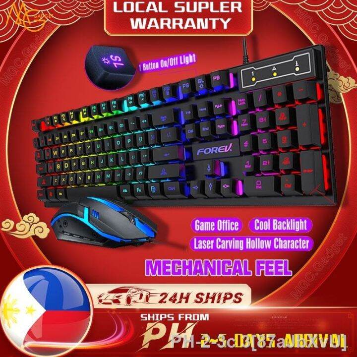 Twolf Tf200 Forev Gaming Keyboard Mouse Set Rain Led Backlight Rgb