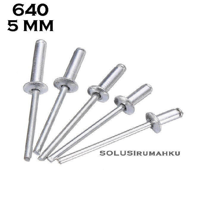 50 PCS PAKU RIVET 640 (4.8X11 mm) BLIND RIVETS RIFET RIFETS RIPET 5 mm ...