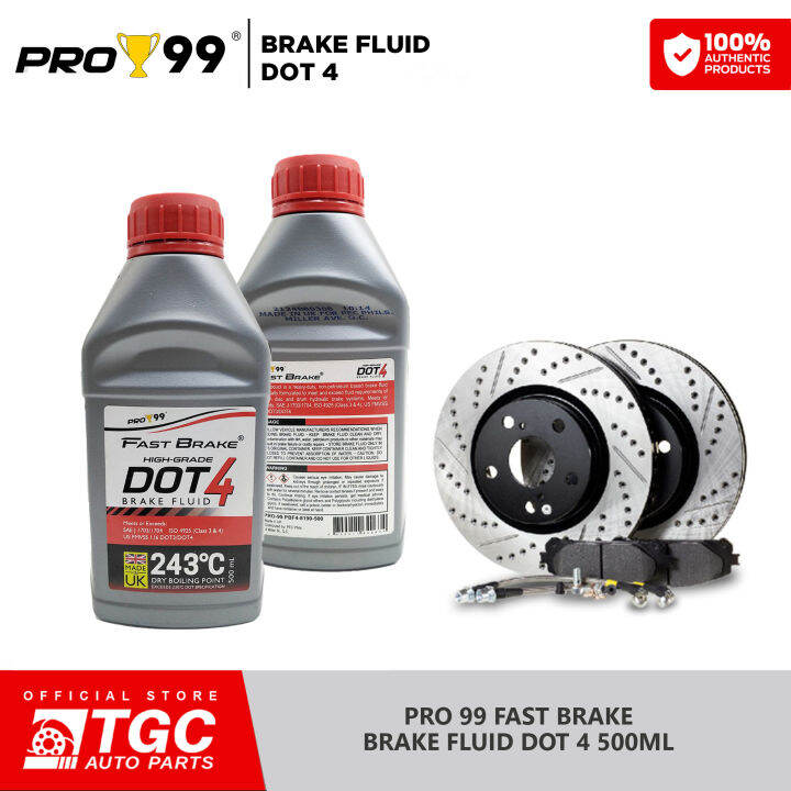 PRO-99 Fast Brake High-Grade DOT 4 Brake Fluid 500ml PBF4-8190-500 1pc ...