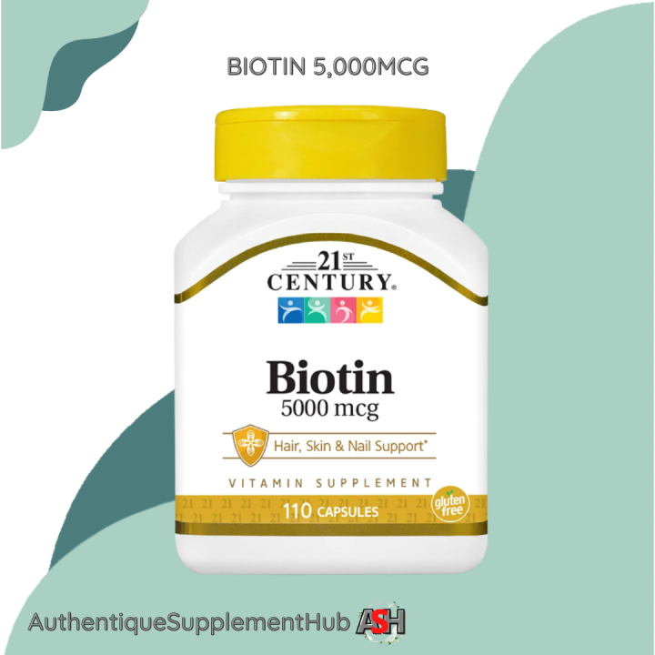 21st Century, Biotin 5,000 mcg, 110 Capsules | Lazada PH